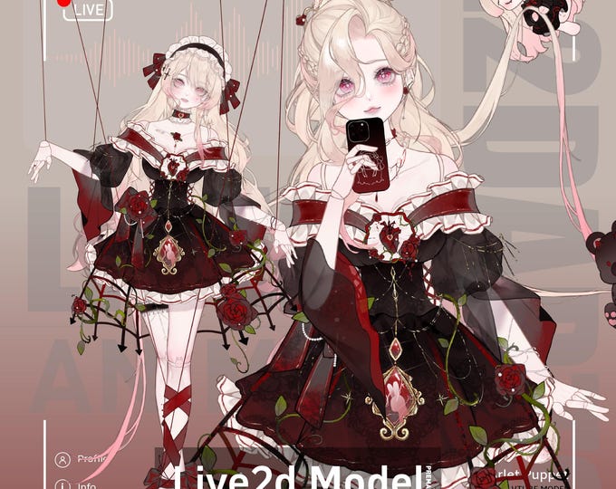 Lulu 2love | Premade Live2d Model | VTS - Etsy Canada