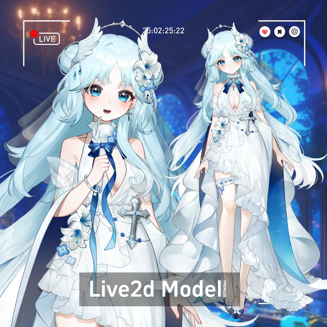 Blue Felicia | Premade Live2d Model | VTS - Etsy