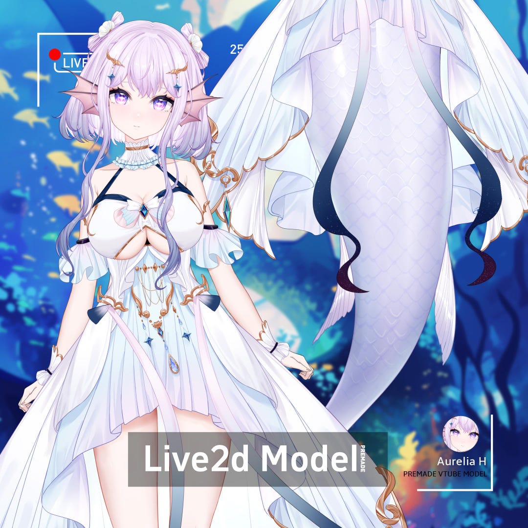 Aurelia H | Premade Live2d Model | VTS - Etsy