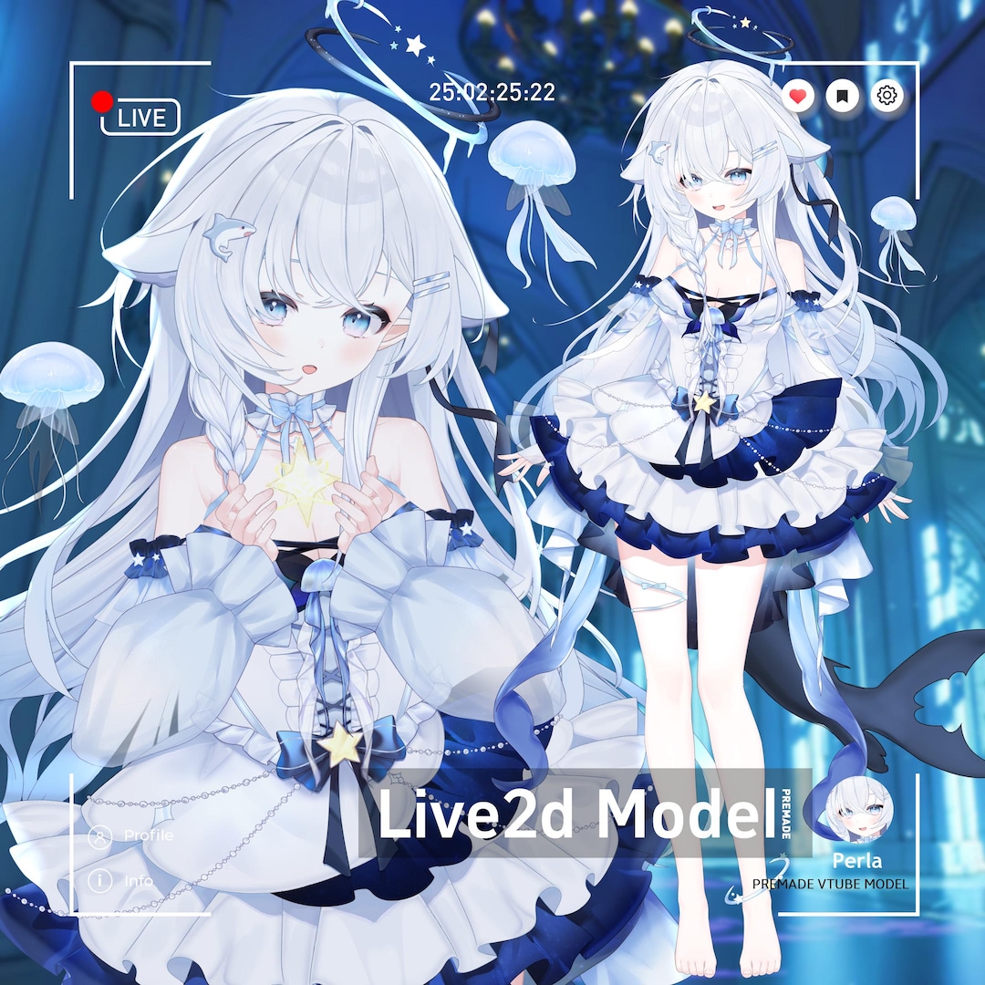 Perla | Premade Live2d Model | VTS | VB | Ui&emojis - Etsy UK