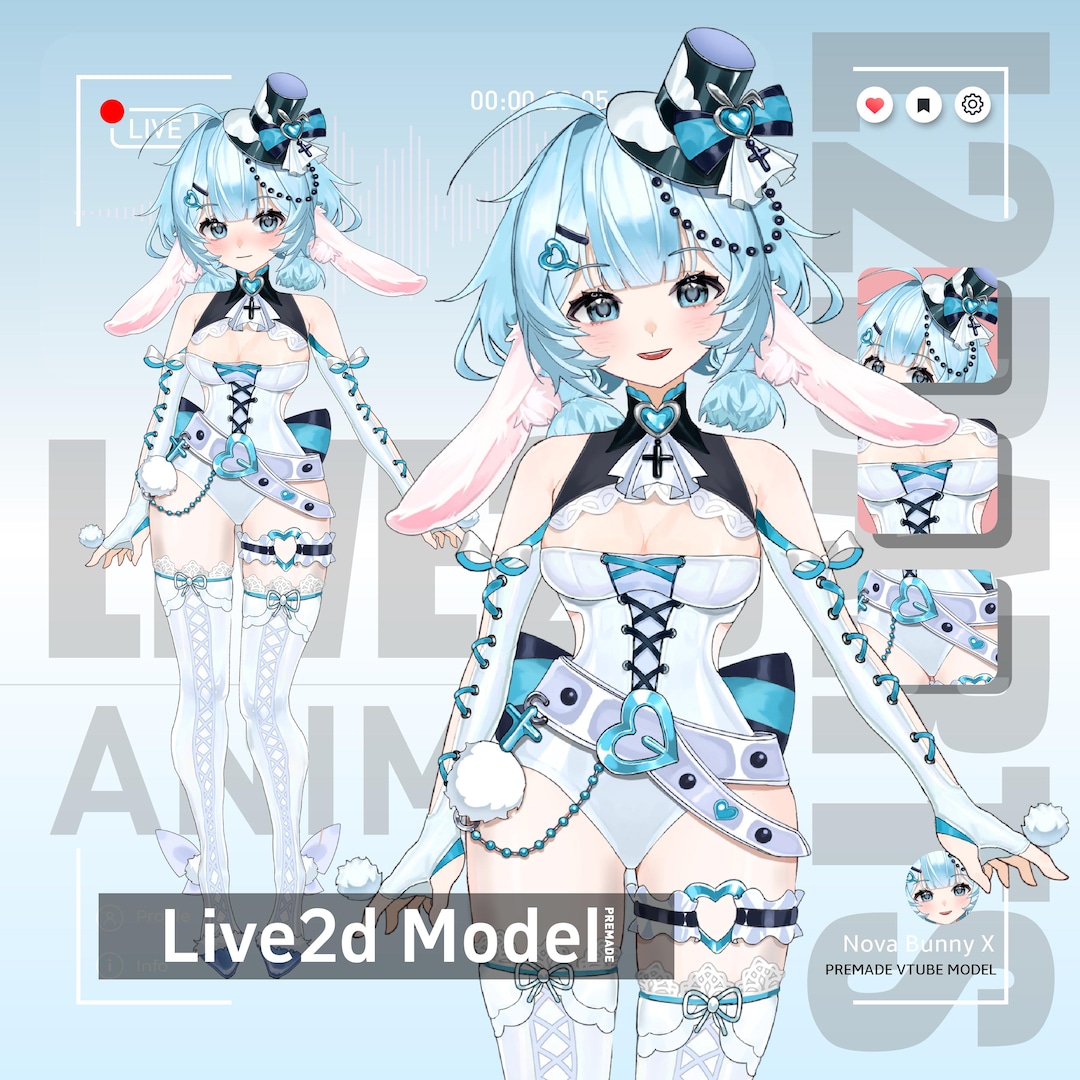 Nova Bunny X | Premade Live2d Model | VTS - Etsy