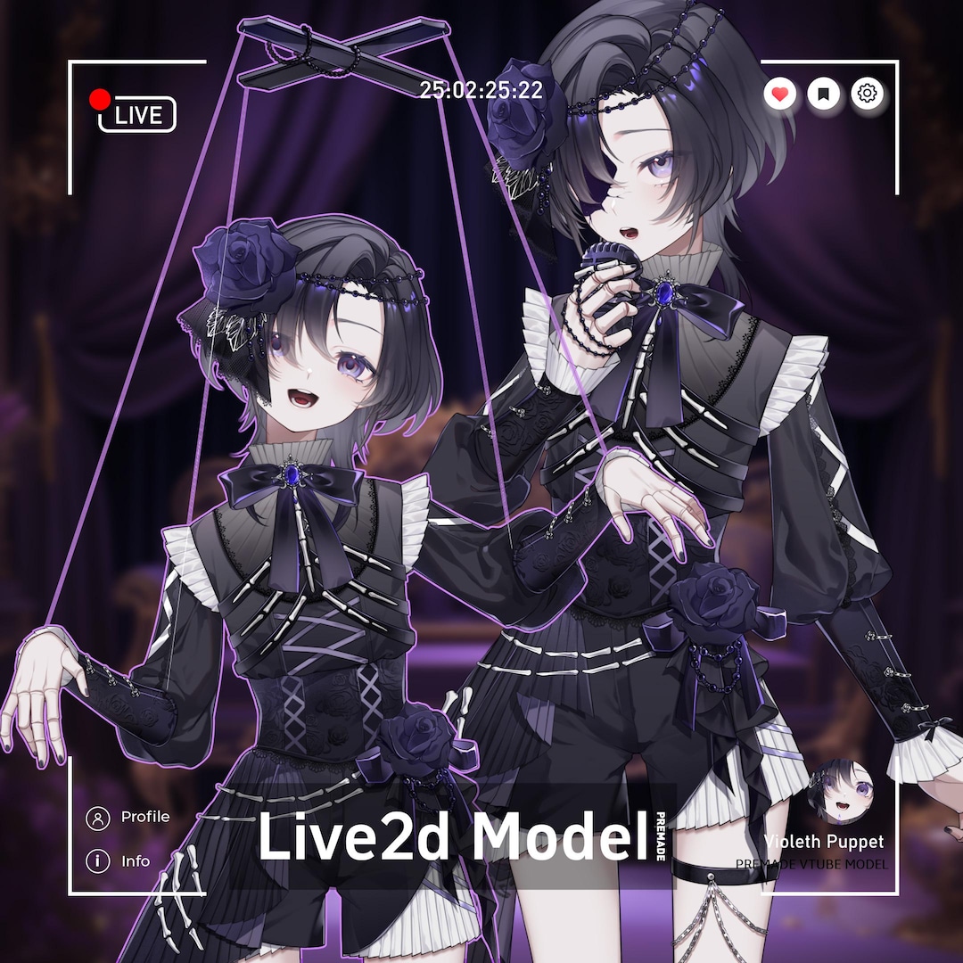 Violet Puppet | Premade Live2d Model | VTS - Etsy