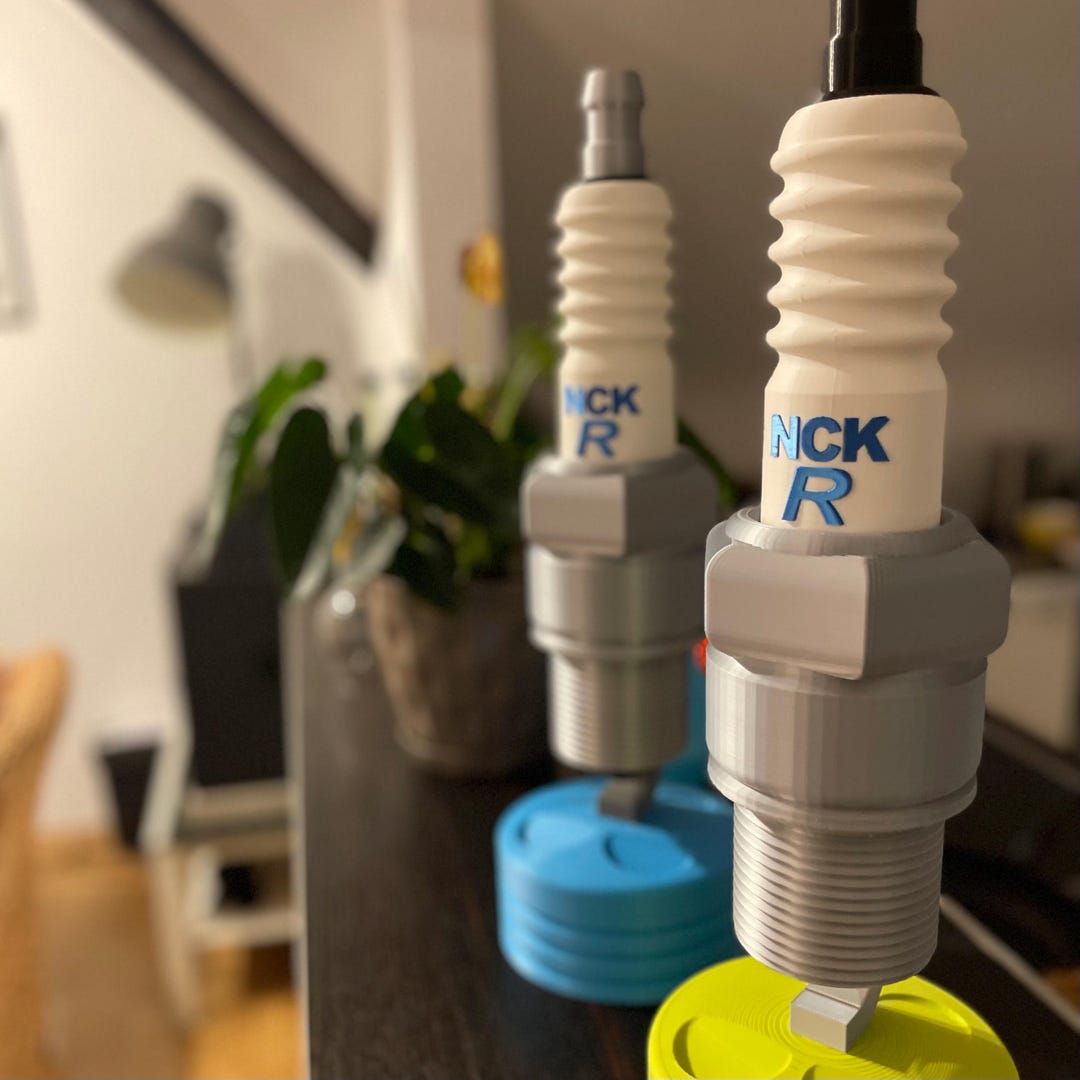 3D Printed Spark Plug Lamp Unique Design for Motorsport and Technology ...