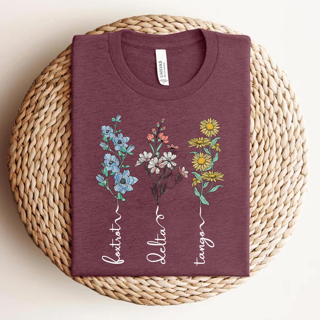Floral NATO Phonetic Alphabet Shirt, Foxtrot Delta Tango Flower Shirt ...
