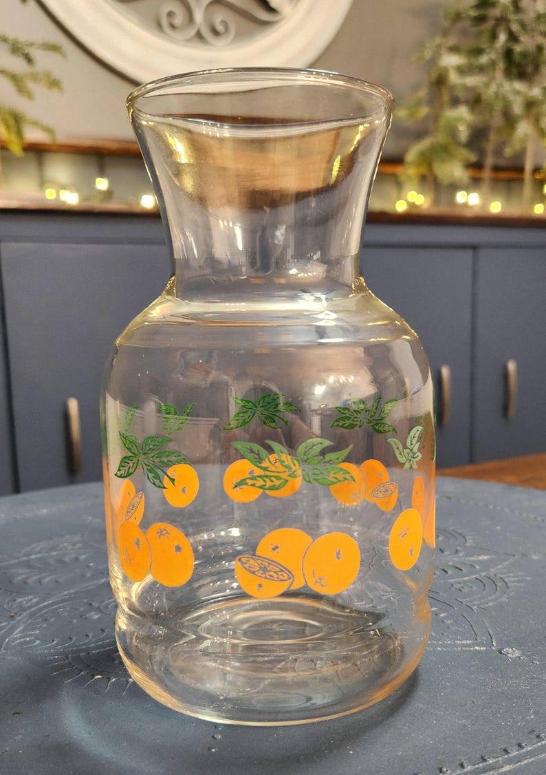 Vintage Orange Juice Pitcher/ Chiller - Etsy