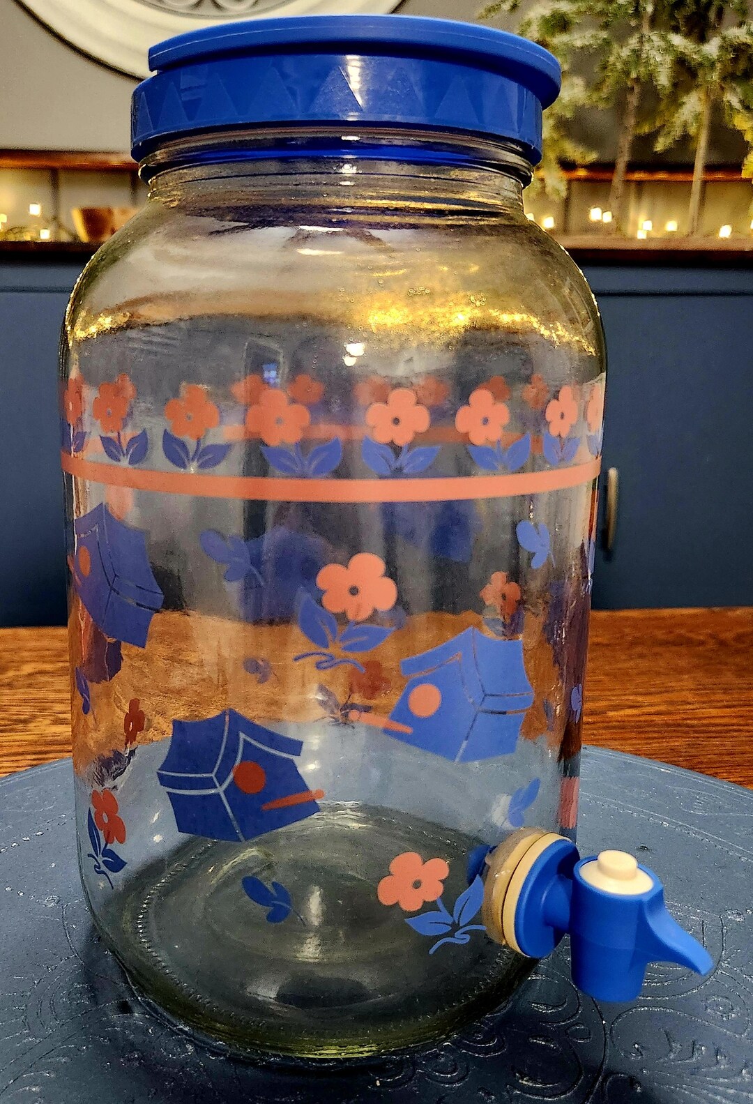 1980s Glass Sun Tea Gallon Jar Dispenser - Etsy
