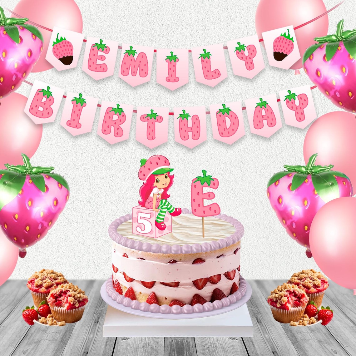 3D Strawberry Alphabet and Numbers PNG, File Strawberry Shortcake ...