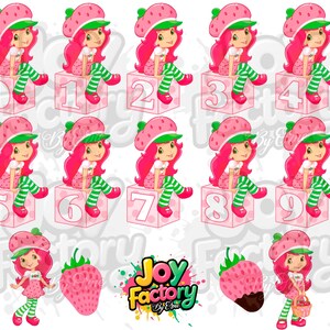 3D Strawberry Alphabet and Numbers PNG, File Strawberry Shortcake ...