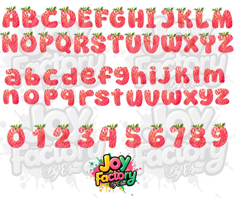 3D Strawberry Alphabet and Numbers PNG, File Strawberry, Berry Sweet ...