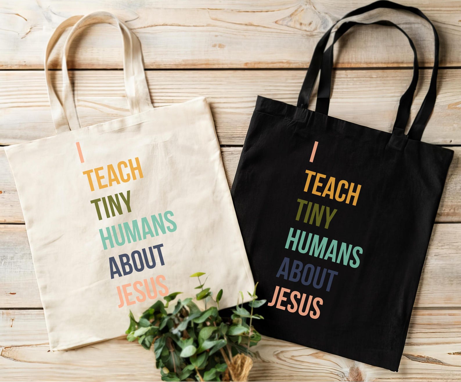 I Teach Tiny Humans About Jesus Tote Bag, Sunday School Teacher Bag ...