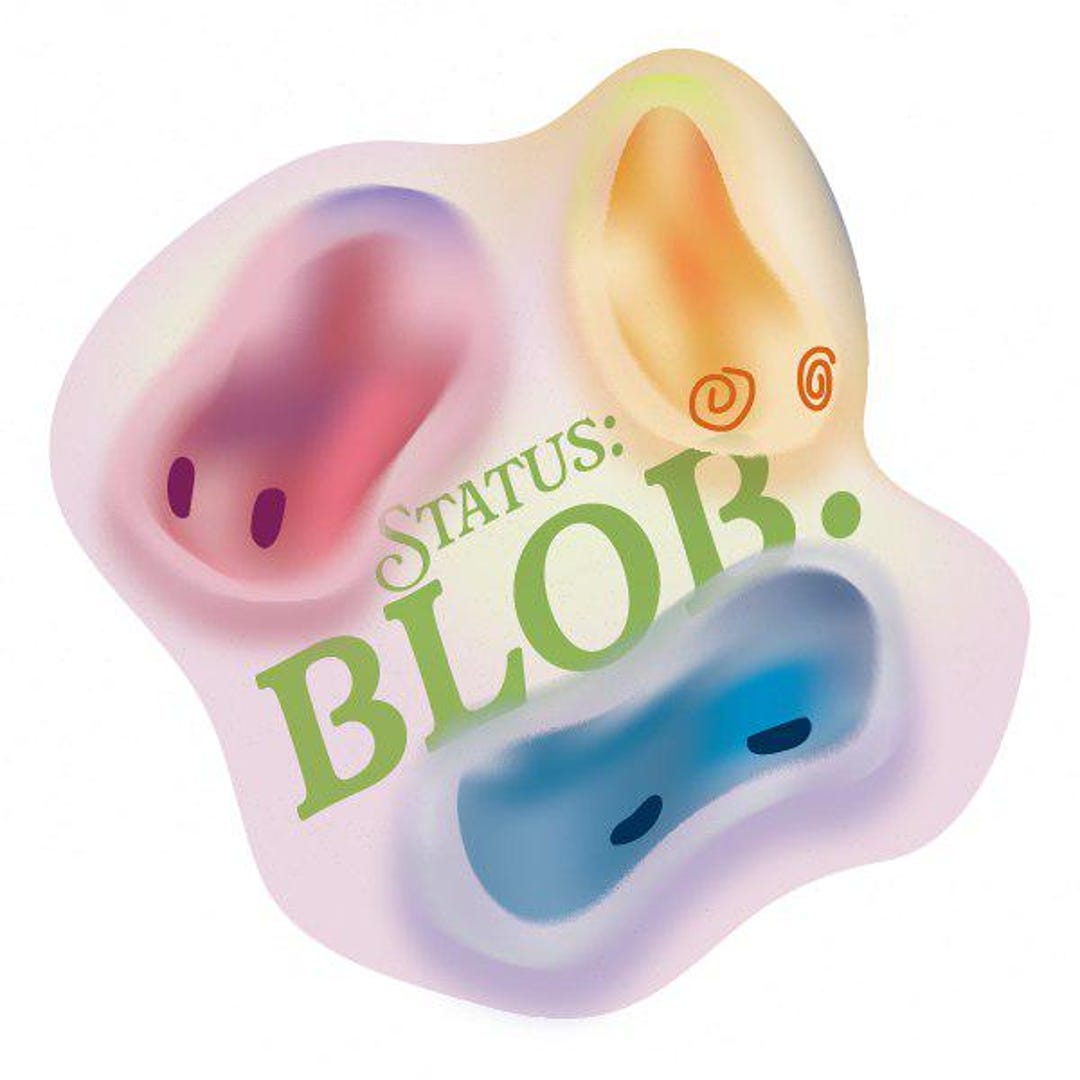 2x2 Matte Vinyl Sticker- Status: Blob - Etsy