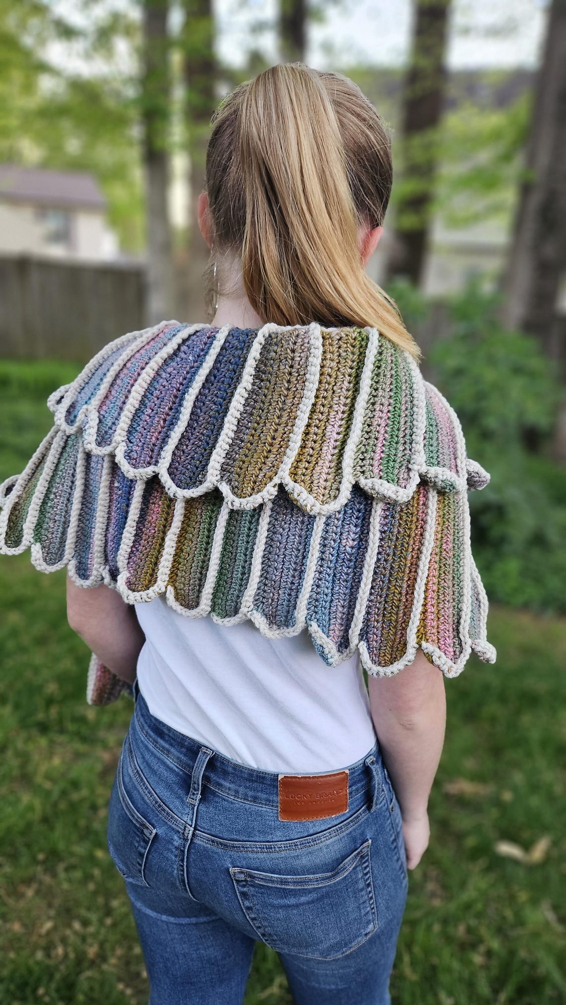 Rainbow Feather Wing Shawl, Angel Wings Oversized Wrap, Wingspan Wrap ...