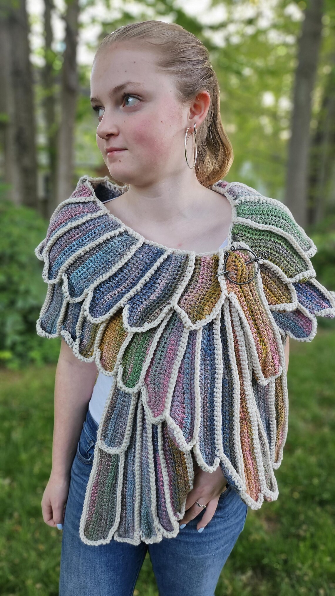 Rainbow Feather Wing Shawl, Angel Wings Oversized Wrap, Wingspan Wrap ...