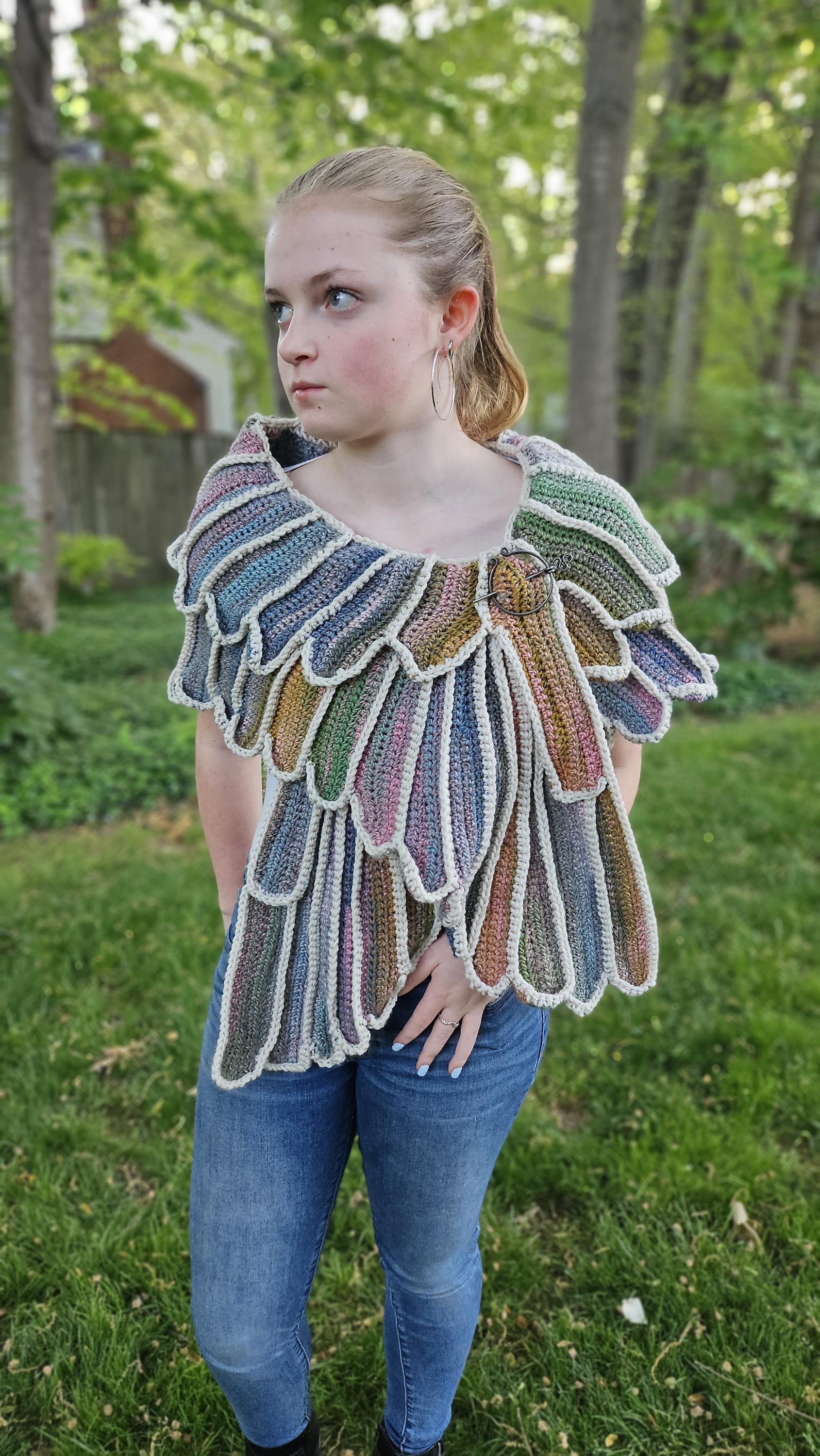 Rainbow Feather Wing Shawl, Angel Wings Oversized Wrap, Wingspan Wrap ...