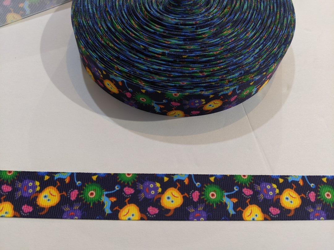 Monster Grosgrain Ribbon - 7/8" Wide 3 Yards, Crafting, Scrapbooking ...