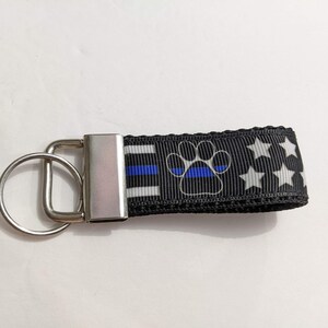 Keychain K9 Police Dog Flag With Blue Stripe Handmade Mini Keychain ...
