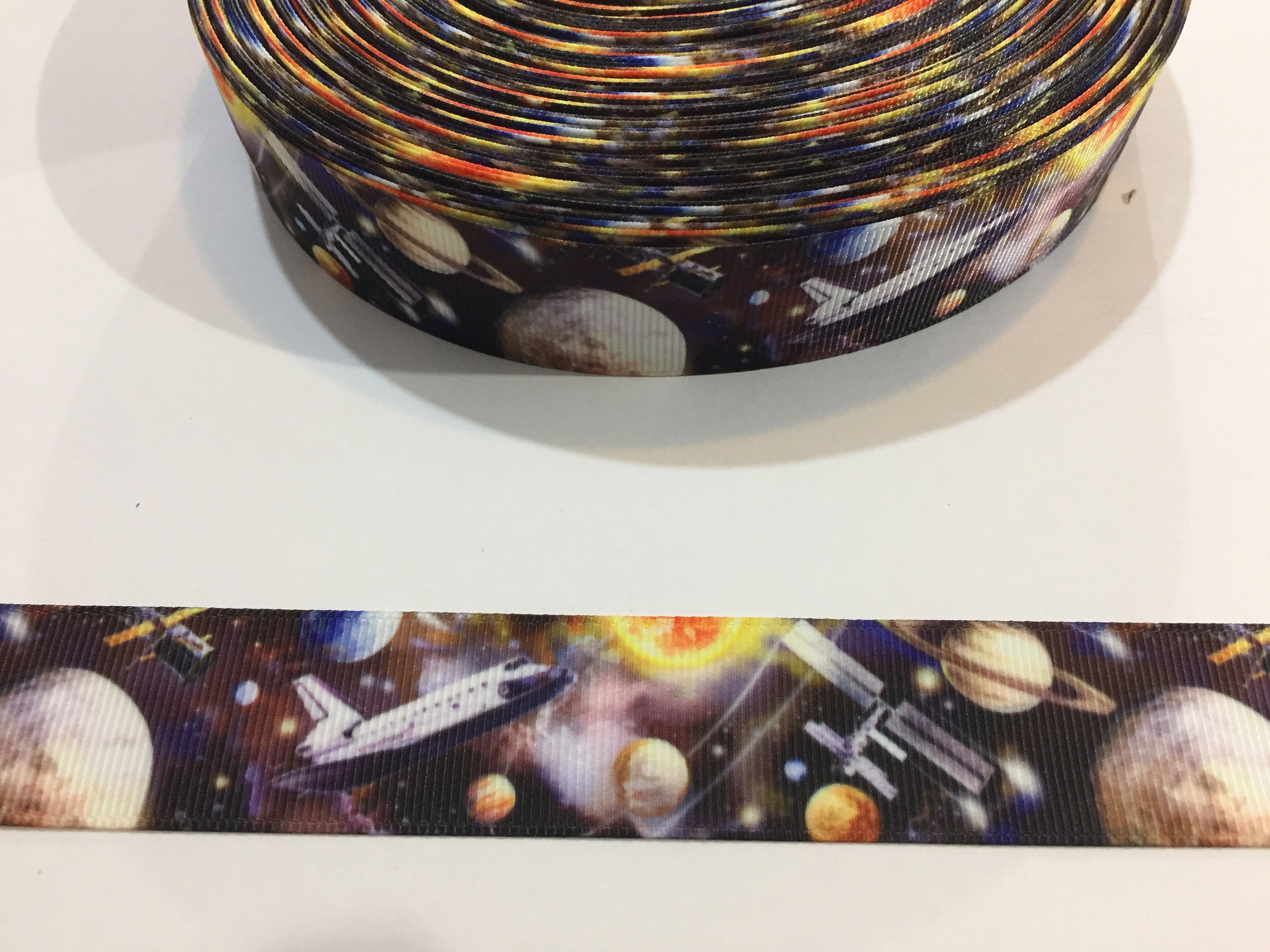 3 Yards of 1 Ribbon Space Shuttle Space Moon Stars - Etsy