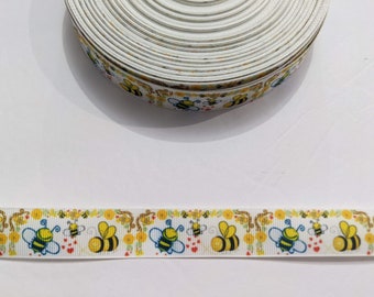 Bee Ribbon With a Honeycomb Background Honey Bees, Bumble Bees, for Bee ...