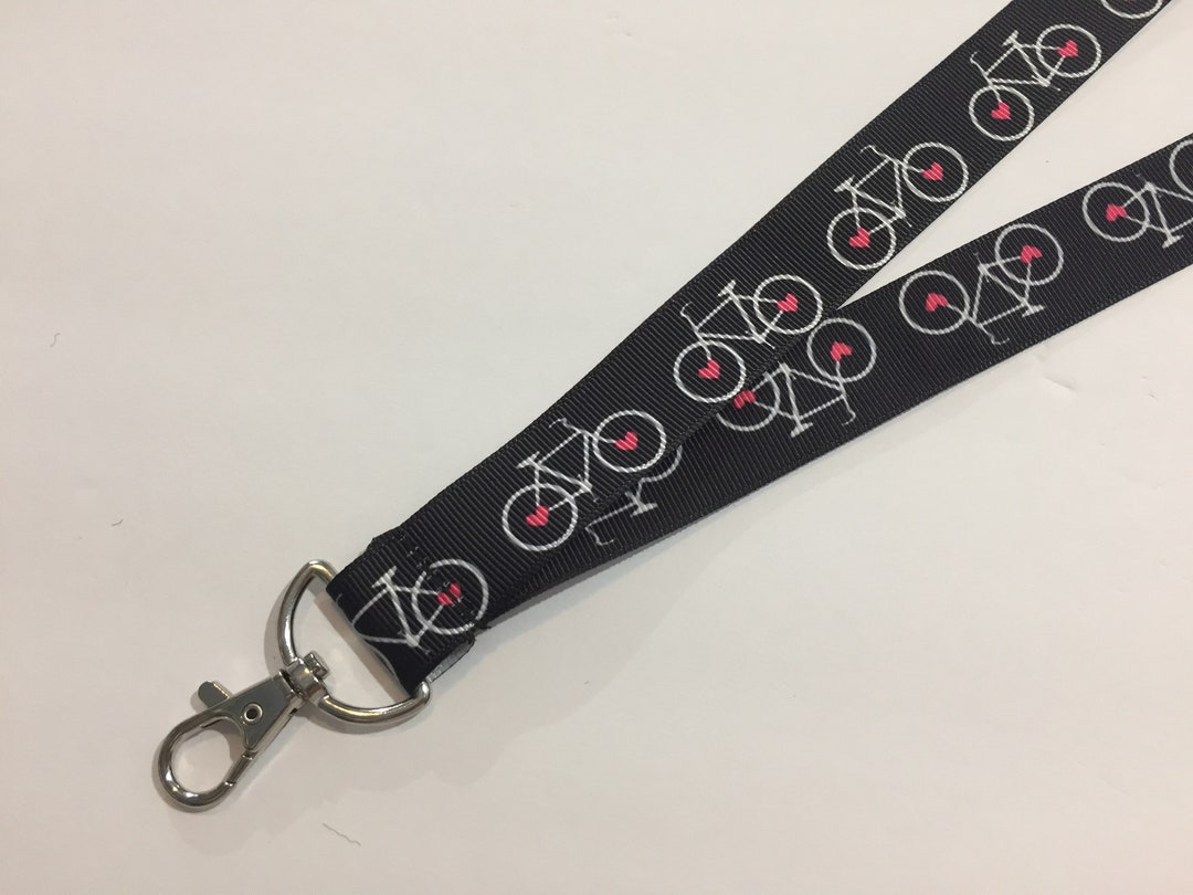 Bicycle ID Lanyard: Grosgrain Ribbon Bike Neck Lanyard, (1" Wide ...