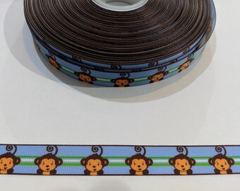 Ribbon With Monkeys - Etsy