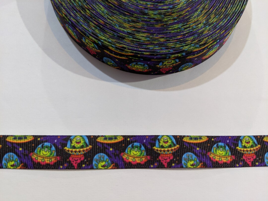 UFO Alien Grosgrain Ribbon: 5/8" Sew-on Trim (3 Yards) - Etsy