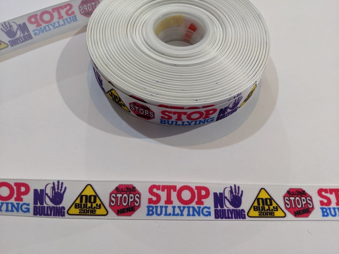 3 Yards of 7/8" Ribbon - Stop Bullying Ribbon #10587 - Decorative Tape ...