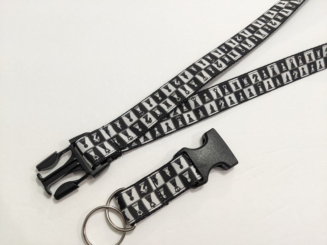 Chess Pieces Lanyard: Detachable Keychain With Breakaway Buckle, (1 ...