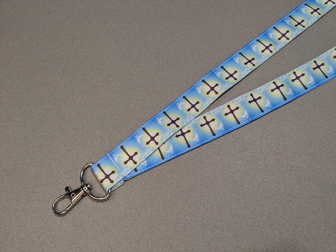Christian Cross & Dove Lanyard: Double Sided ID Badge Holder, (1" Wide ...