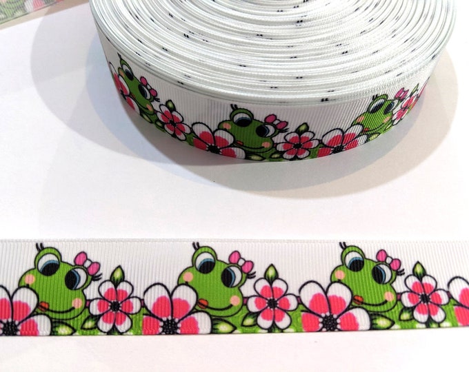 3 Yards of 1 Ribbon Cute Frogs With Flowers 10510 - Etsy