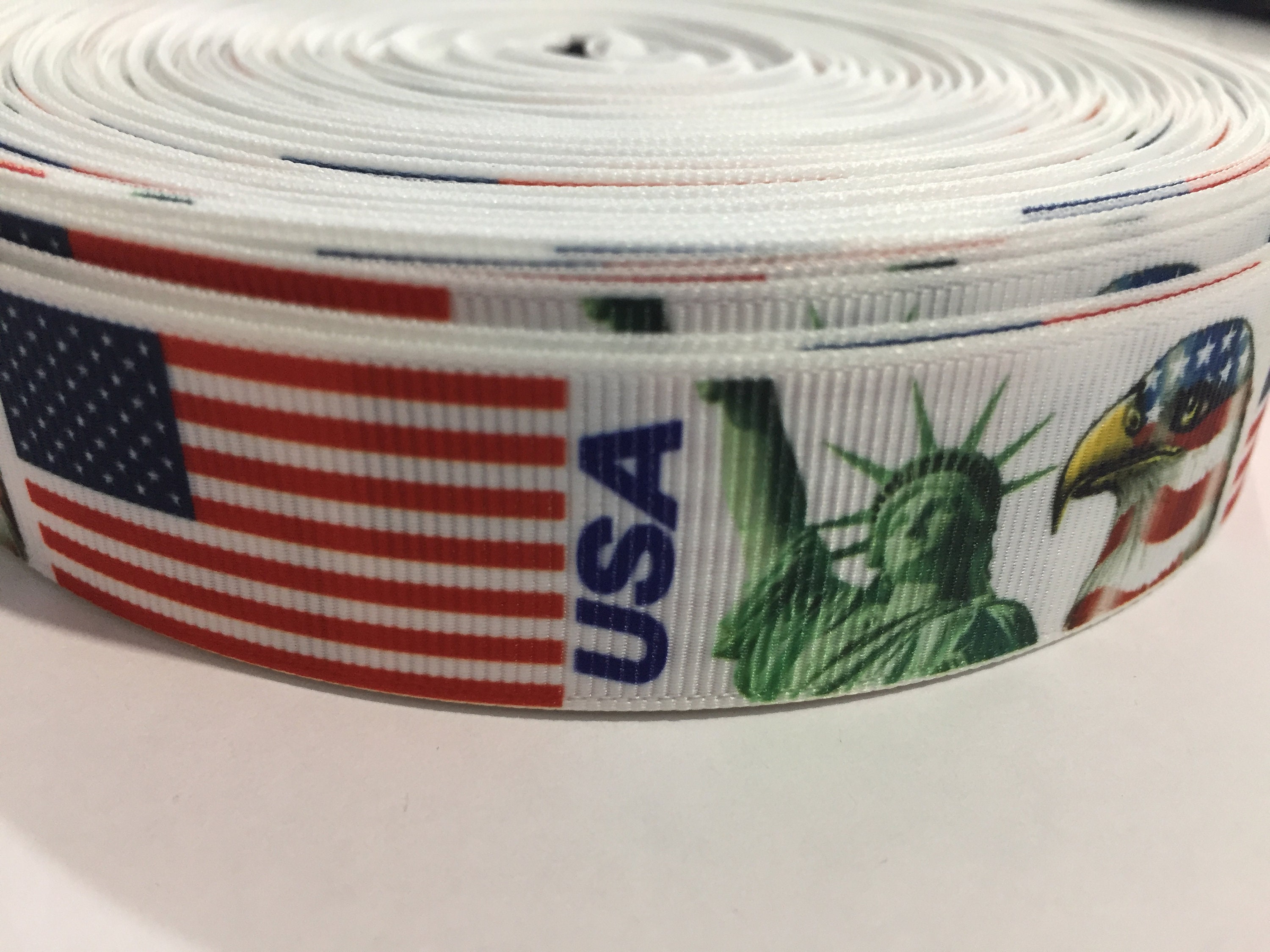 3 Yards of 1 Ribbon USA American Flag 10297 | Etsy