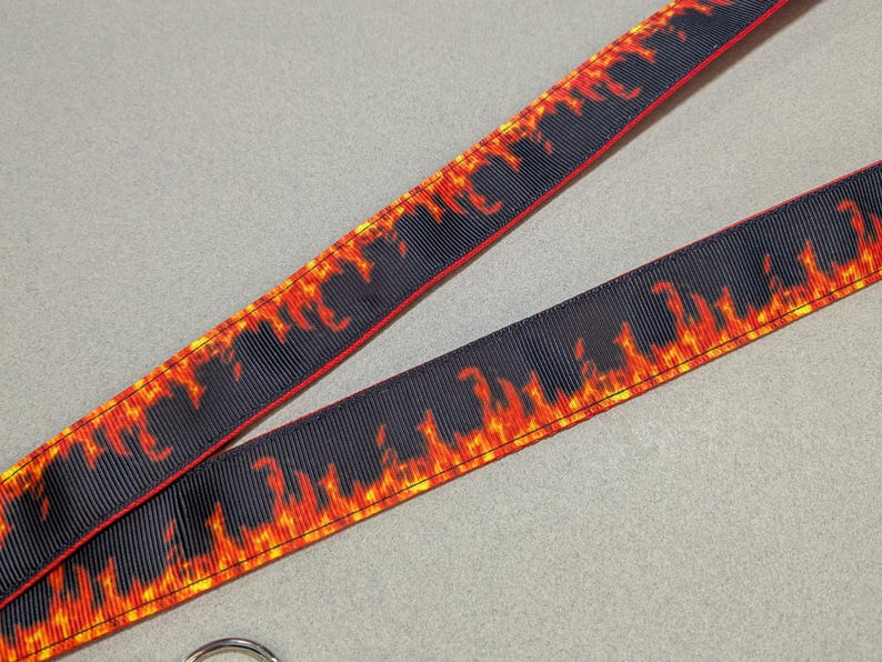 Fire Flames Keychain Lanyard: Detachable Breakaway Safety Buckle , (1 ...