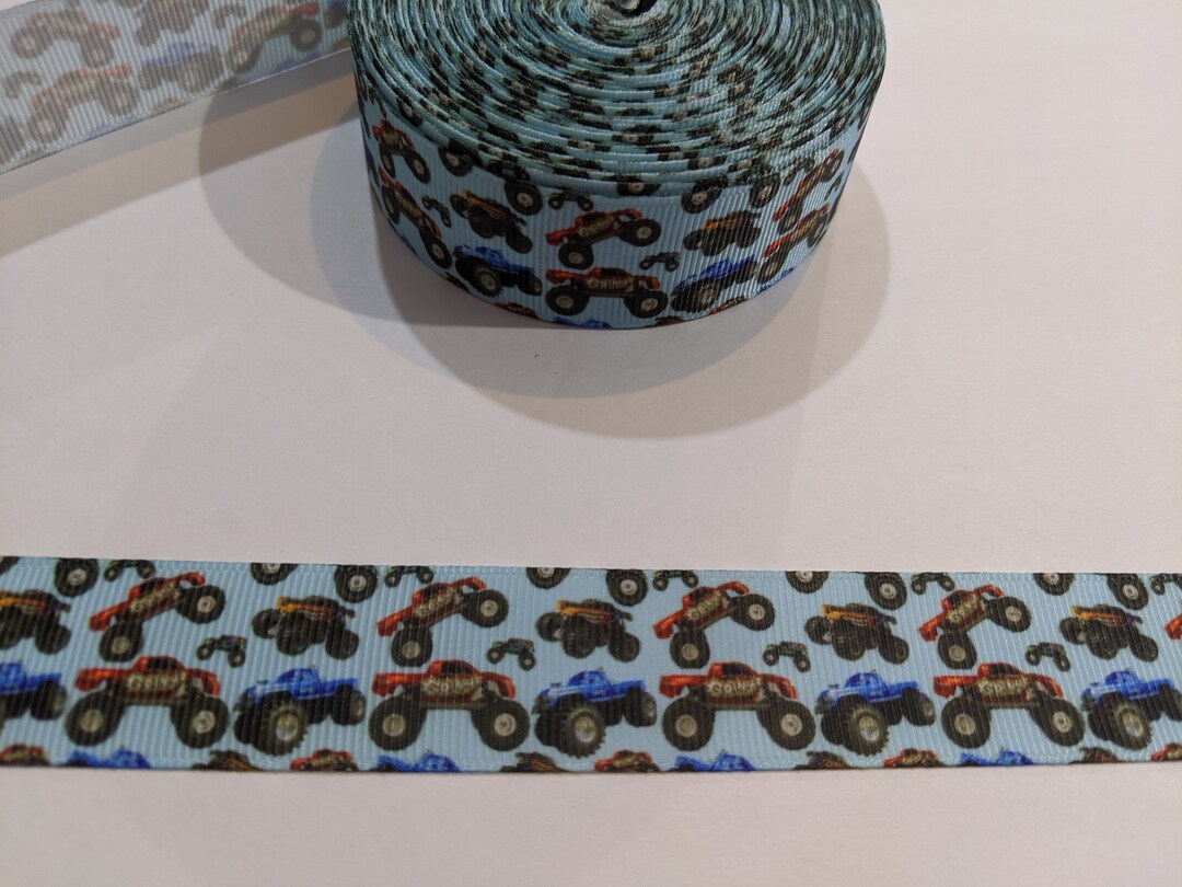 Monster Truck Grosgrain Ribbon: 1-inch Wide, 3 Yards - Etsy