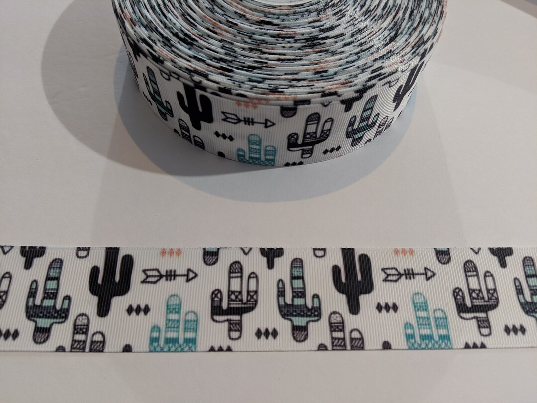 Cactus Arrow Grosgrain Ribbon: Indian Aztec Print, 1.5" Wide - 2 Yards ...