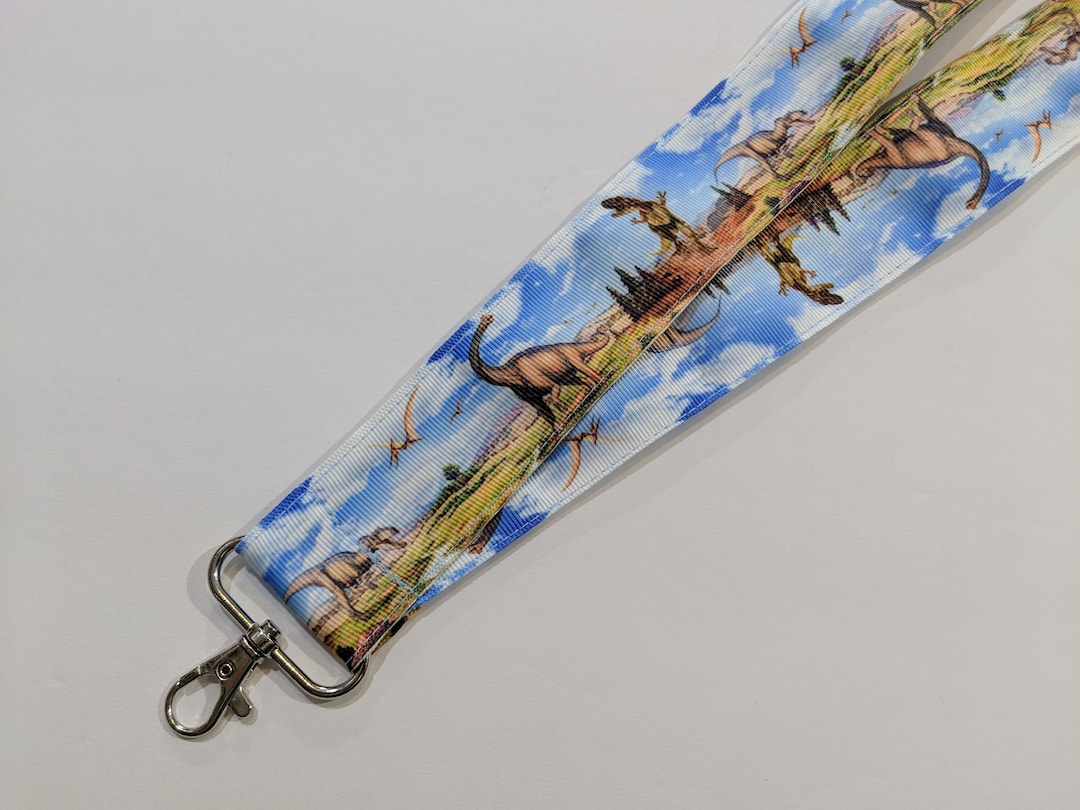 Dinosaur Wide Lanyard | T-rex 1.5 Inch Wide ID Lanyard | Double Sided ...