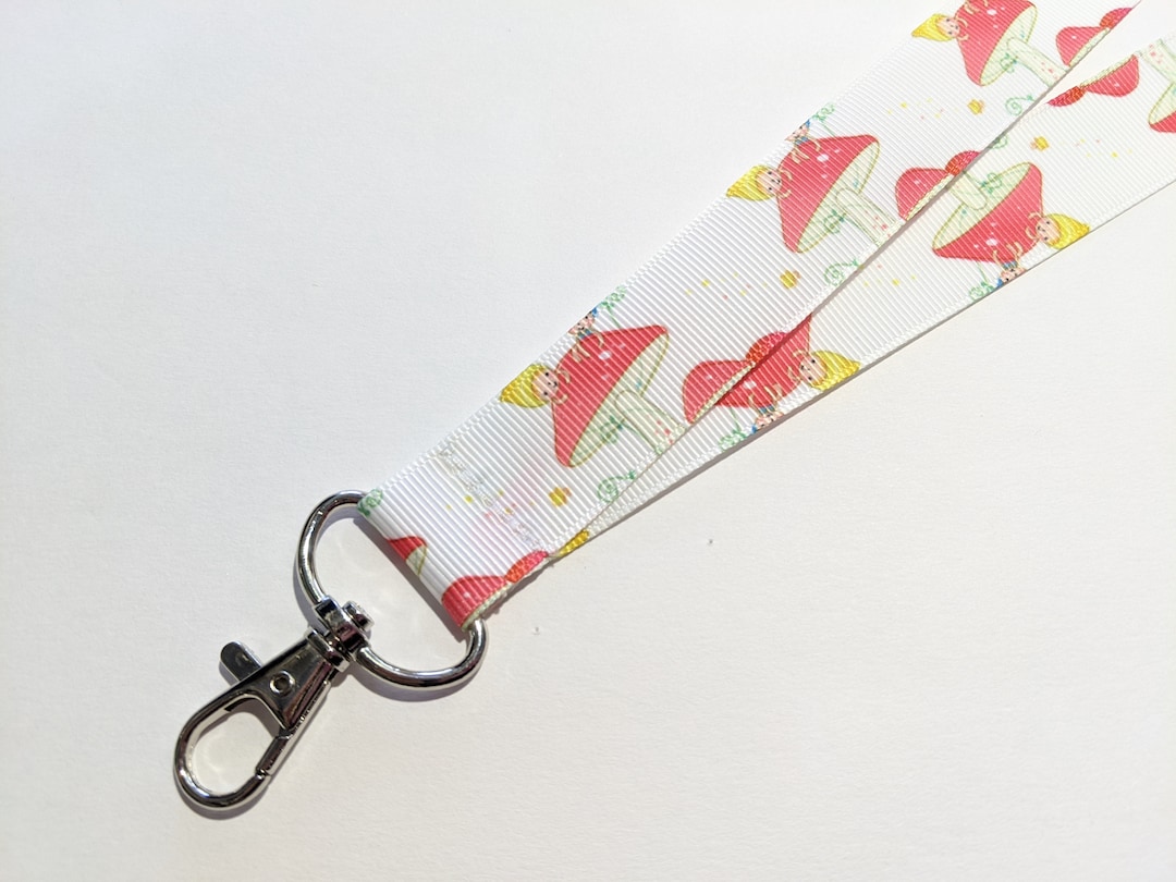 Mushrooms ID Lanyard | 1 Inch Wide Badge Lanyard | Pixie Neck Lanyard ...