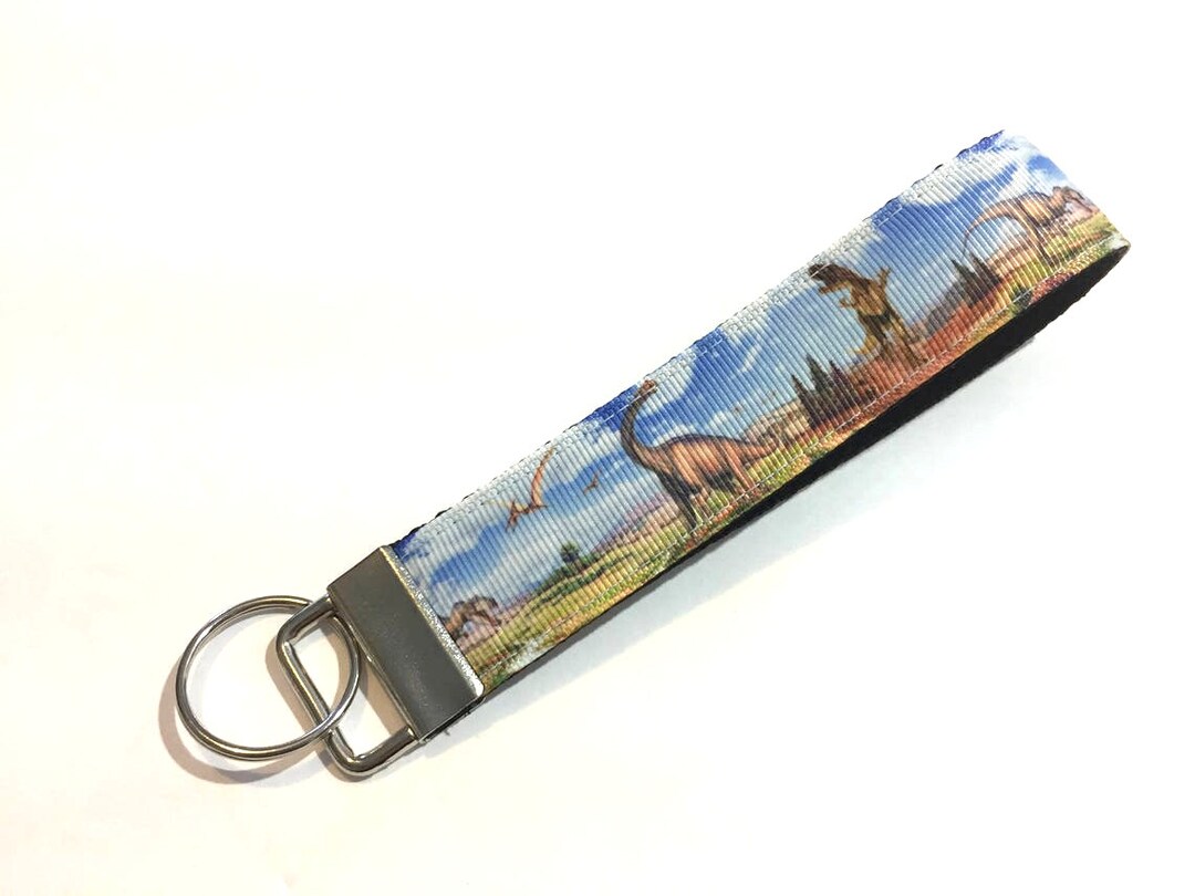 Dinosaurs T-rex Keychain, Key Fob Wristlet, 1 Inch Wide by 6 Inches ...