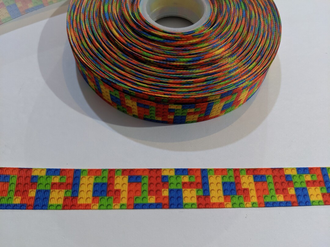 Building Blocks Grosgrain Ribbon - 7/8" Decorative Trim (3 Yards) - Etsy