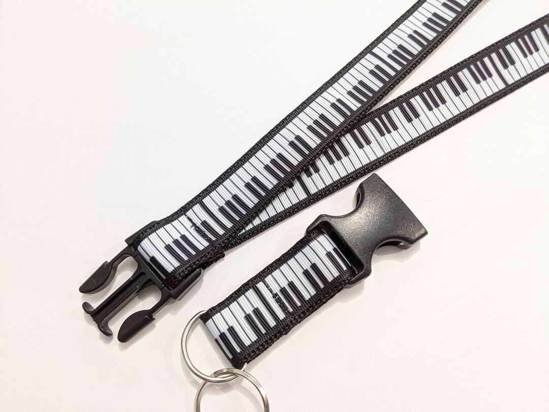 Piano Keyboard Lanyard: Detachable Keychain With Breakaway Buckle, (1 ...