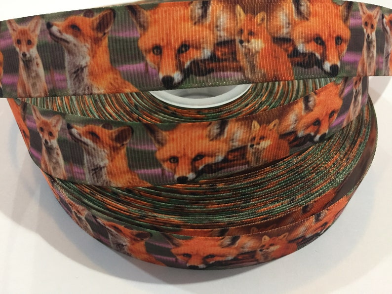 3 Yards of 7/8 Ribbon Real Looking Fox Ribbon 10274 - Etsy