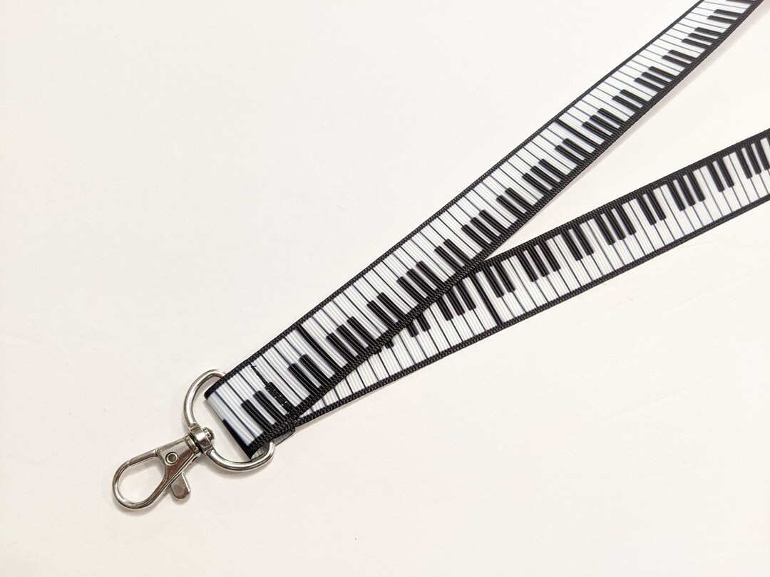 Piano Keyboard Lanyard: Music Teacher, Double Sided ID Badge Holder, (1 ...