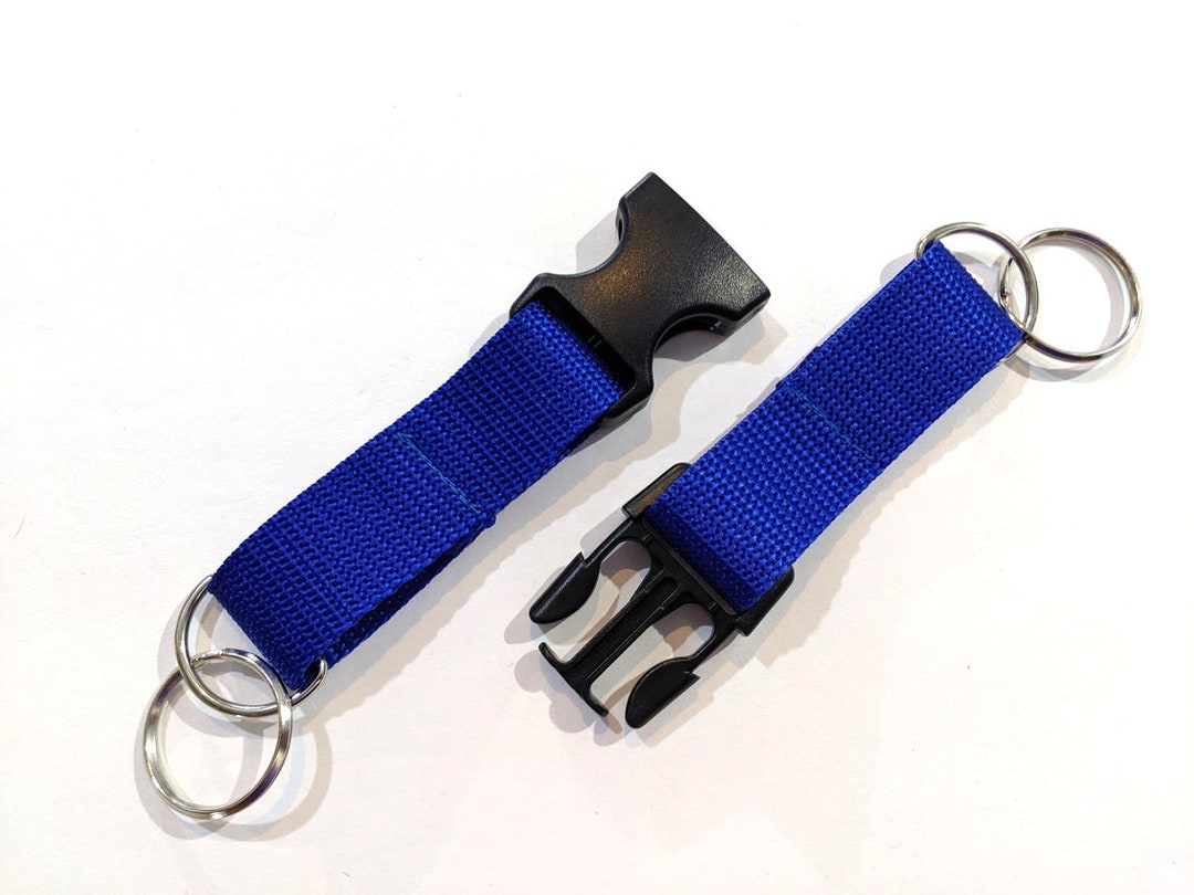 Royal Blue Buckle Keychain: Detachable Double Key Ring, (1" Wide) - Etsy