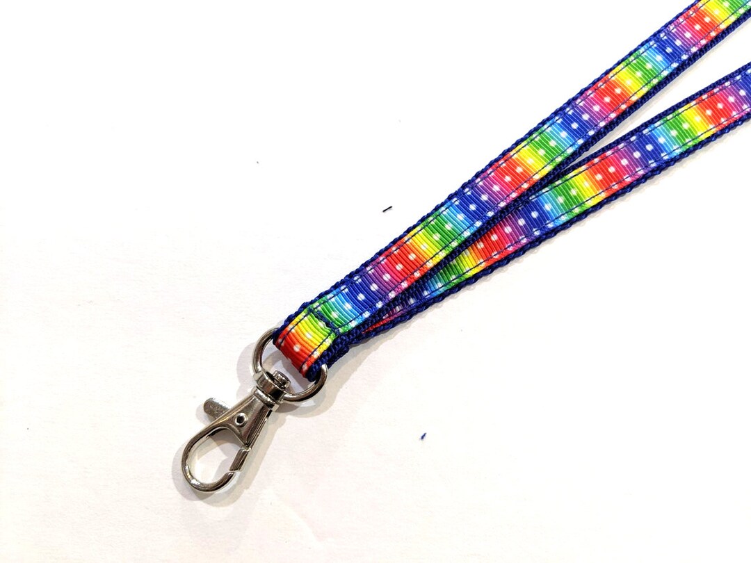 Polka Dots ID Lanyard Dots 1/2 Inch Wide Lanyard ID Badge - Etsy
