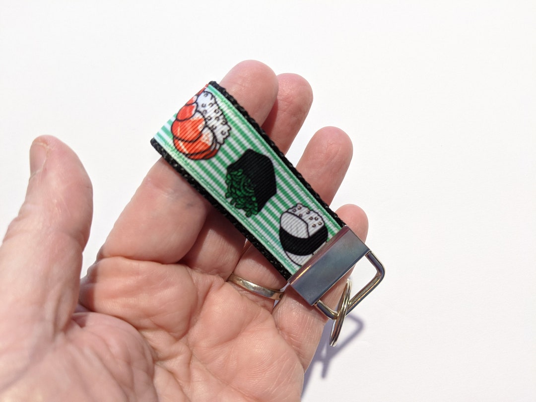 Sushi Roll, Wasabi, Sashimi Mini Keychain, 1 Inch Wide and 3 Inches ...