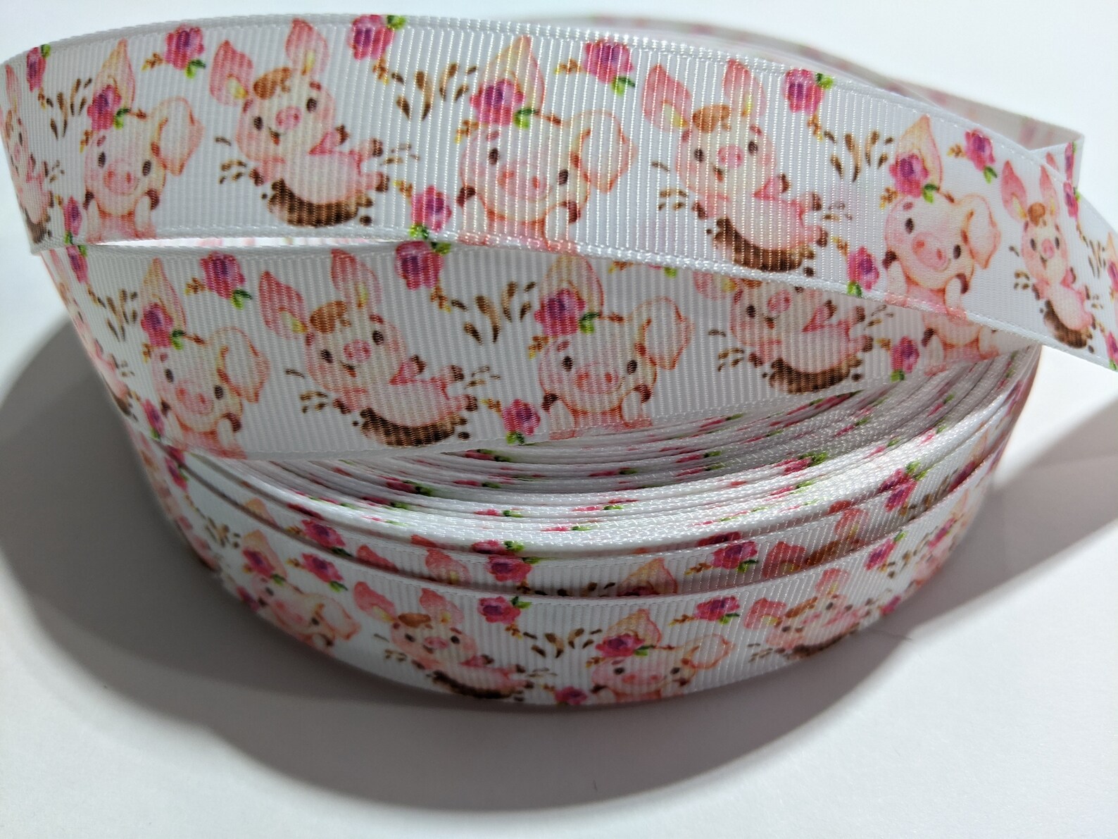 3 Yards of 7/8 Ribbon Cute Baby Pigs 10665 | Etsy