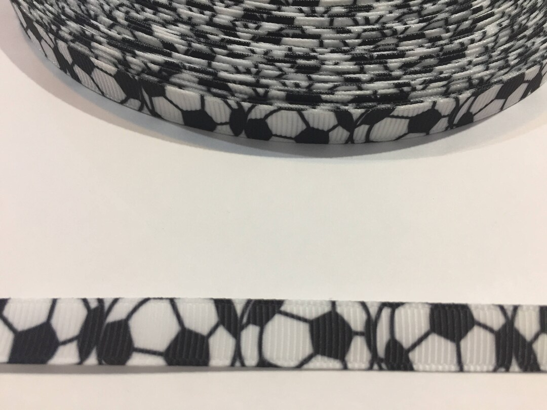 Soccer Ball Grosgrain Ribbon: Sports Trim 3/8 Inch, 3 Yards - Etsy
