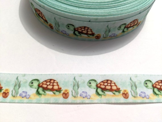 3 Yards of 7/8 Ribbon Ocean Sea Turtles 11210 | Etsy