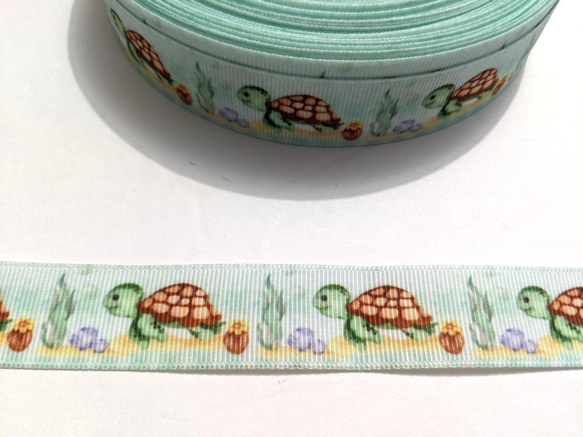 3 Yards of 7/8 Ribbon Ocean Sea Turtles 11210 - Etsy
