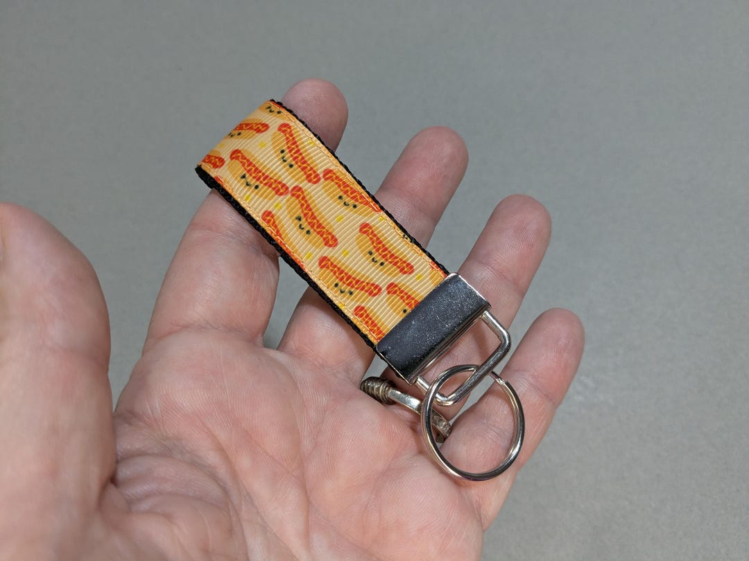 Hot Dog Finger Keychain: Wiener Key Ring, Zipper Pull, 1" Wide - Etsy
