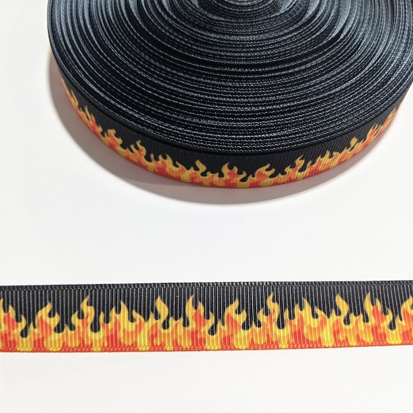 Ribbon With Flames - Etsy