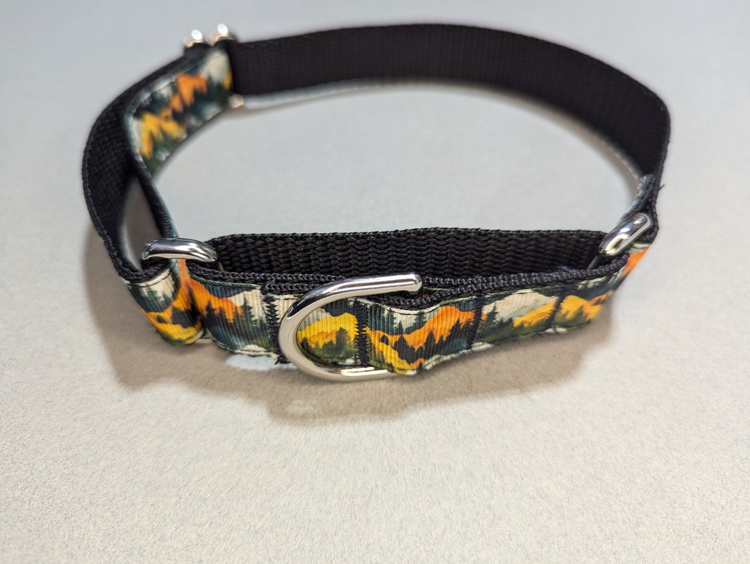 Mountain Landscape Martingale Dog Collar: 1 Inch Adjustable Pet Collar ...